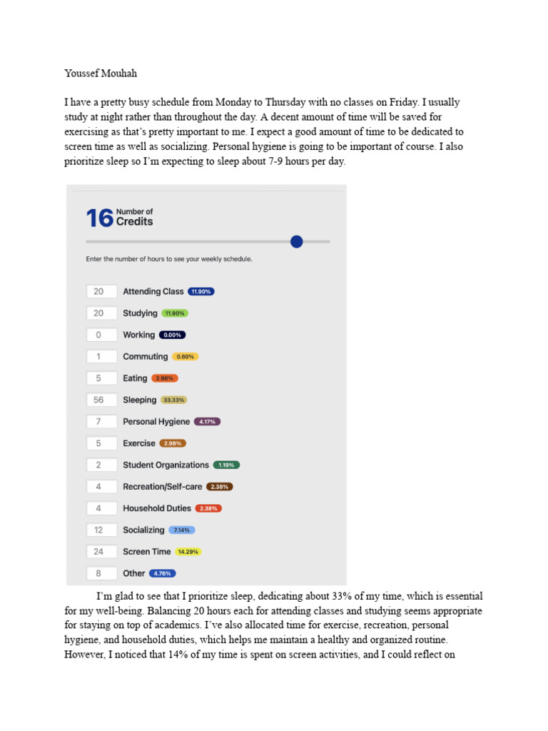 Time Management Reflection and Screenshot | PDF