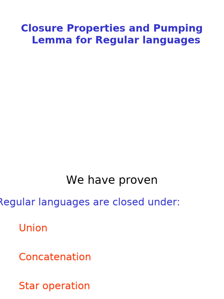 Closure prop-DFA and NFA | PDF | Syntax (Logic) | Metalogic