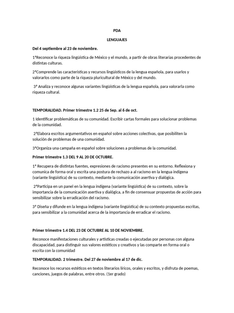 PDA Lenguajes y Mate | PDF | Ecuaciones | Mediana