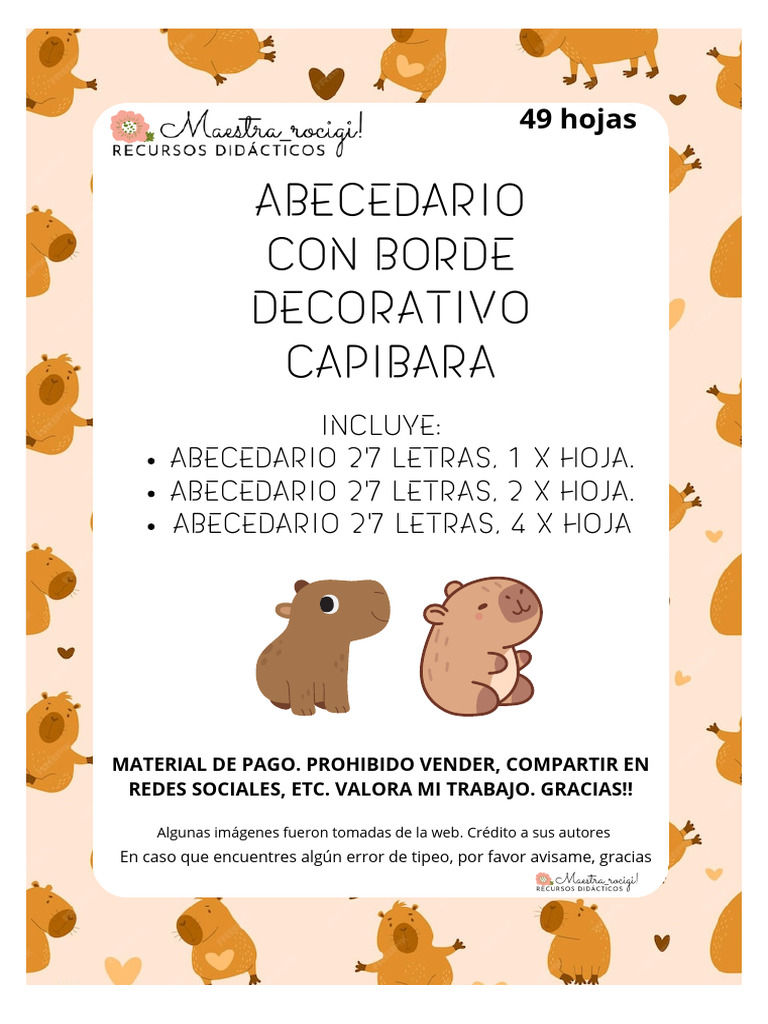 Abecedario Borde Capibara | PDF