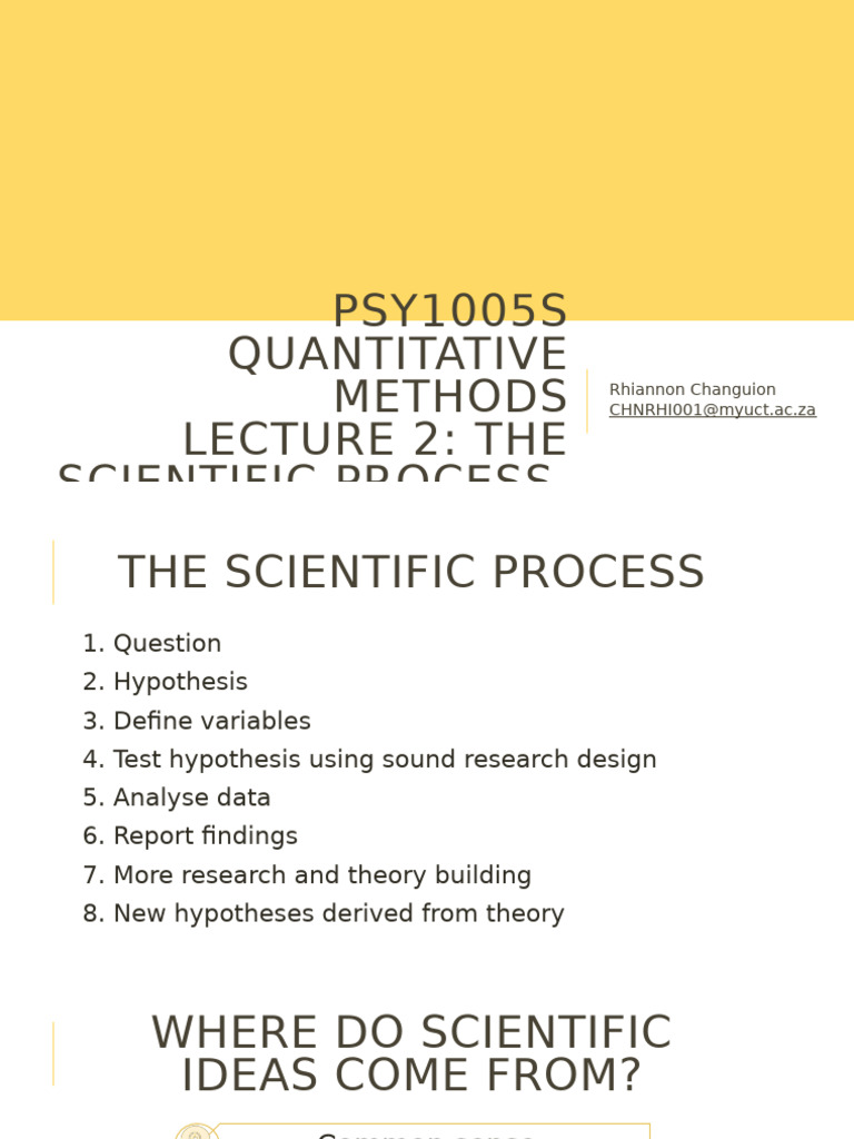 Scientific Process in Quantitative Research | PDF | Hypothesis | Experiment