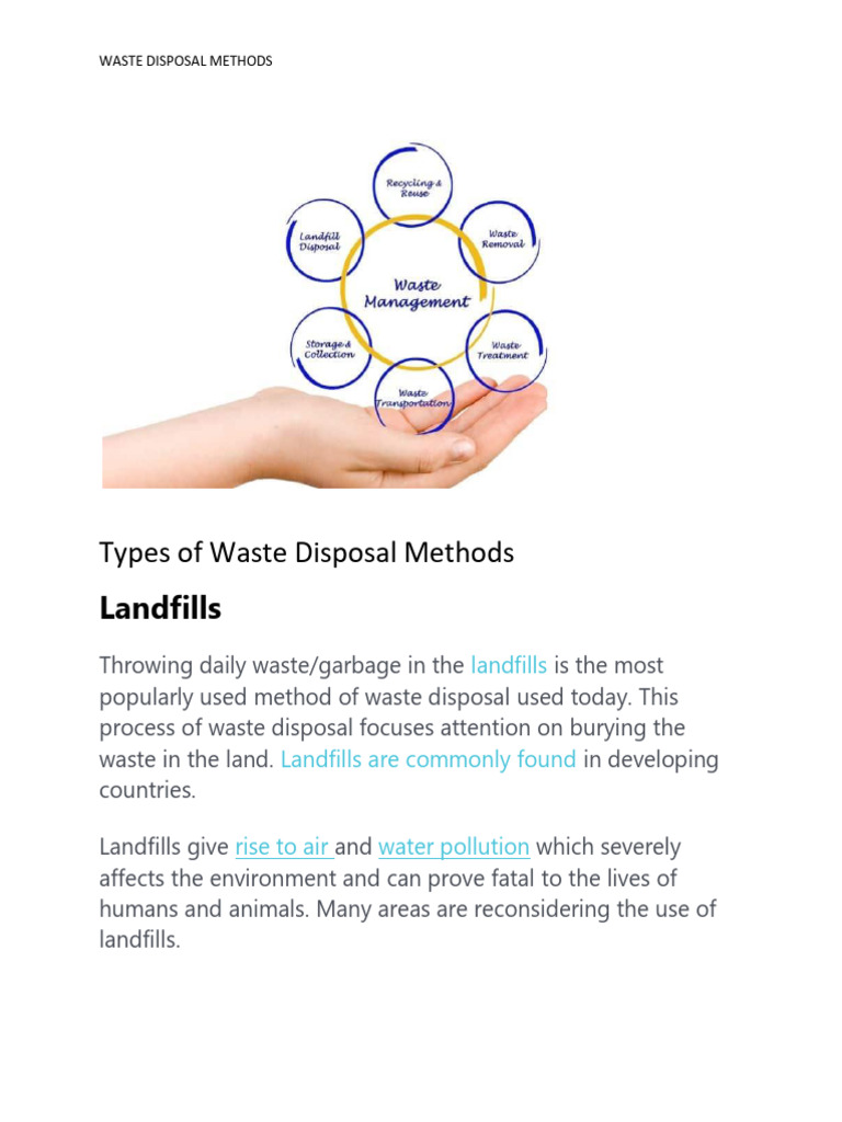 LESSON NOTES - Waste Disposal and Management | PDF | Waste Management ...