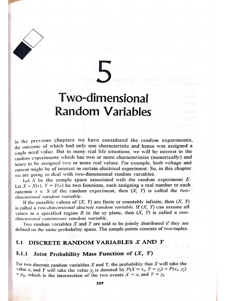 Chapter 5 Two Dimensional Random Variable | PDF