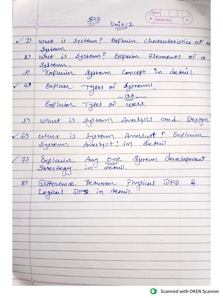SAD Unit-1 Questions | PDF