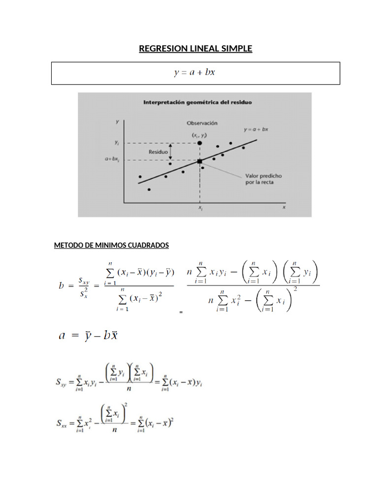 REGRESION LINEAL SIMPLE | PDF