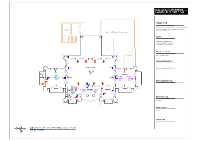 Rose Garden 1st Floor Electrical Fitting - Fixture Layout Plan | PDF