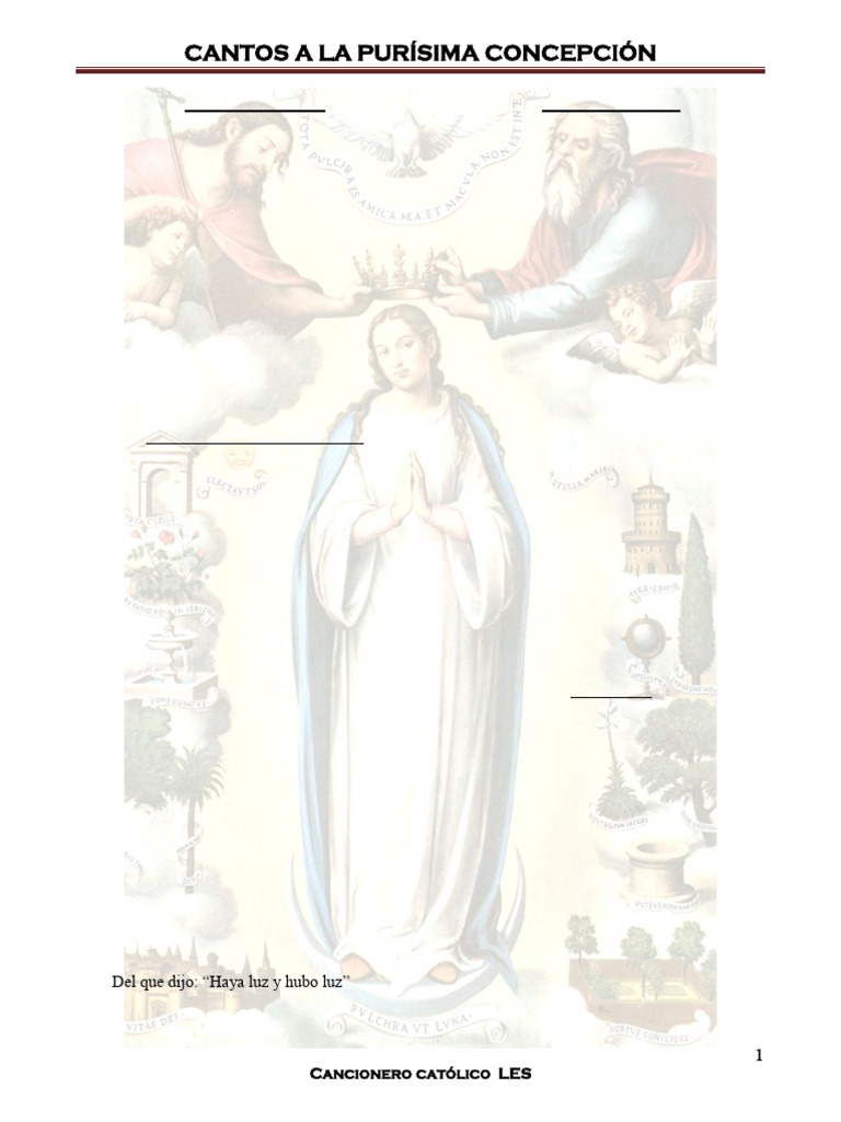 Cantos a la Purísima Concepción | PDF | María, madre de Jesús | Intercesión