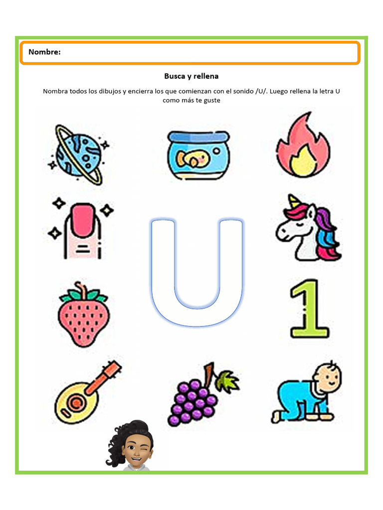 Actividad de Sonido /U/ para Niños | PDF