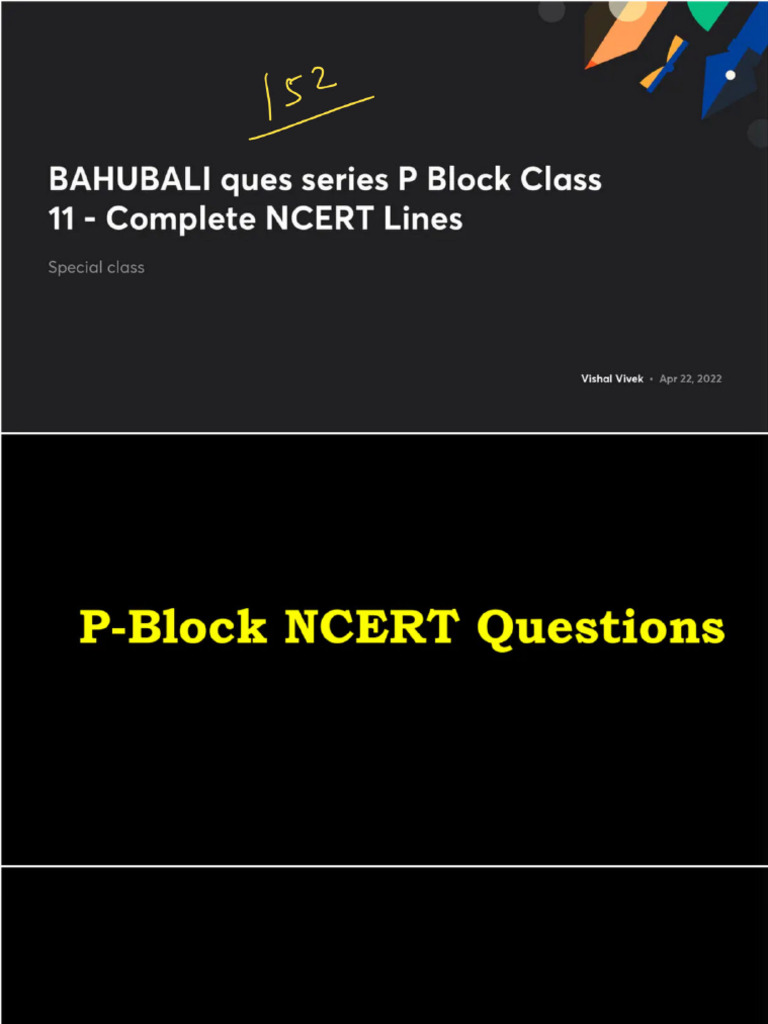 BAHUBALI Ques Series P Block Class 11 - Complete NCERT Lines With Anno ...