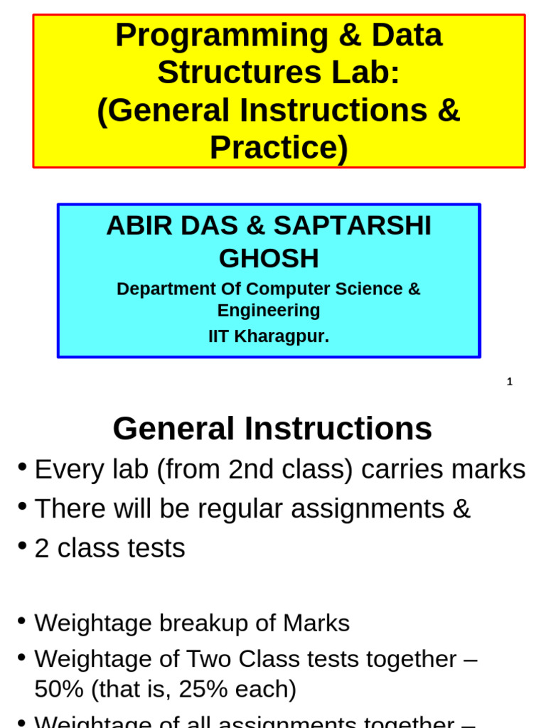 Programming & Data Structures Lab Guide | PDF | Library (Computing ...