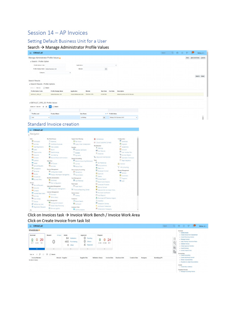 1 AP Invoice Process | PDF