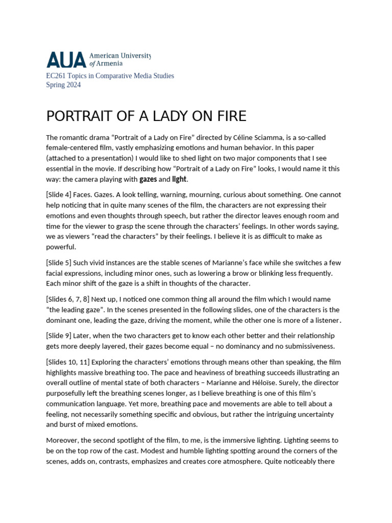 Portrait of A Lady On Fire | PDF | Psychology