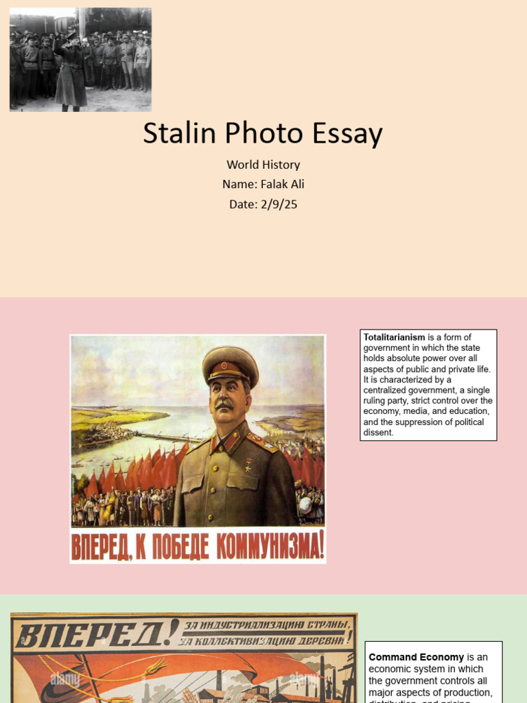 Stalin Photo Essay (Template) | PDF | Soviet Union | World Politics