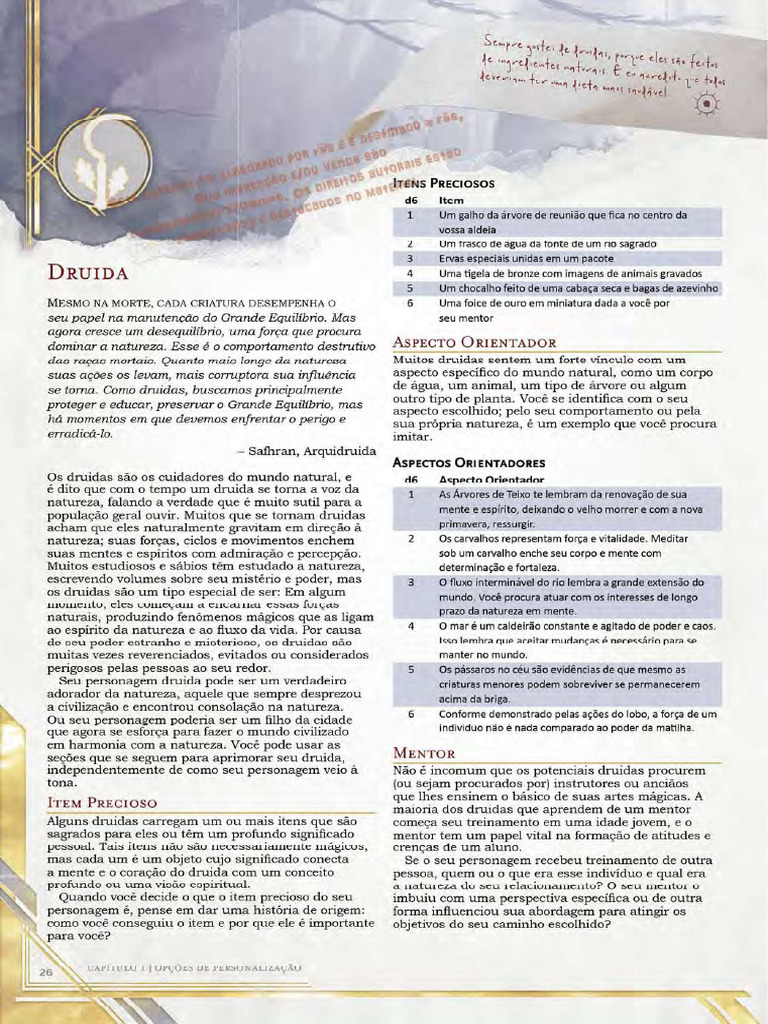 Druida - Guia Do Xanatar | PDF