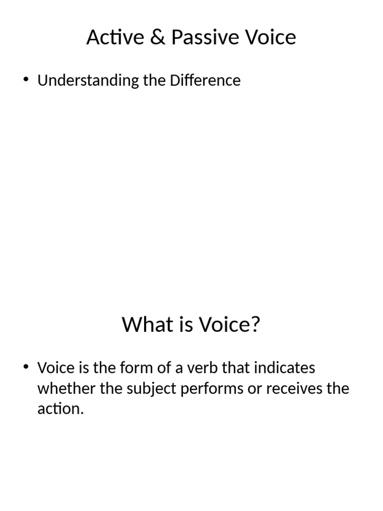 Active Passive Voice | PDF | Verb | Grammatical Tense