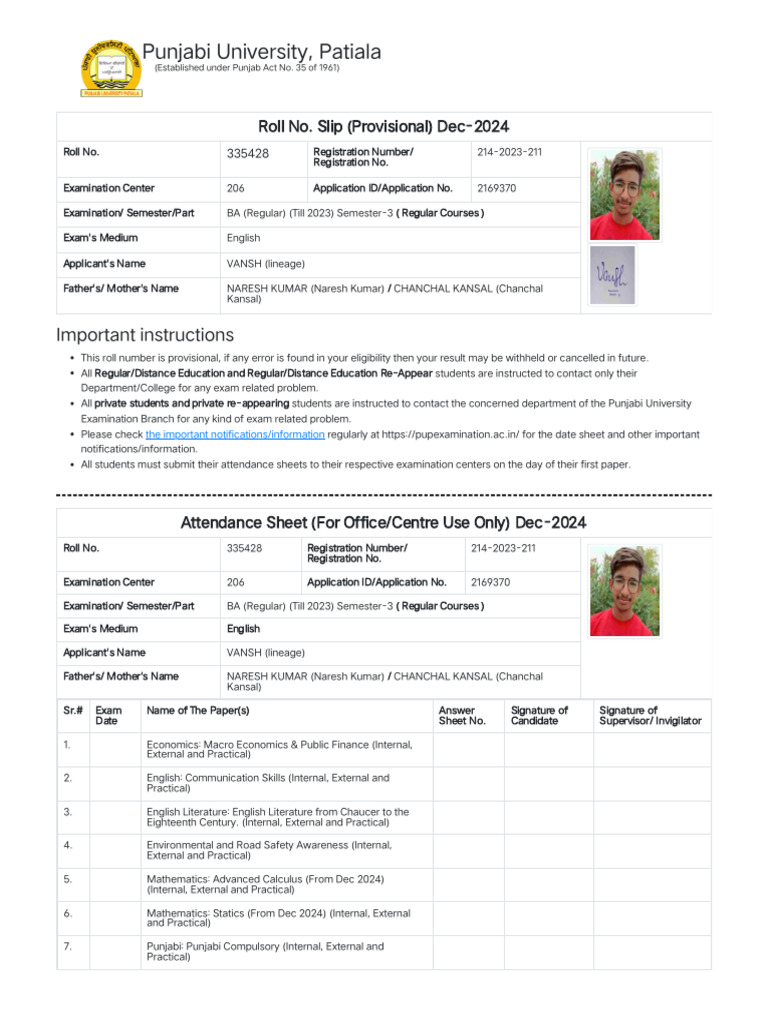 Punjabi University, Patiala | PDF