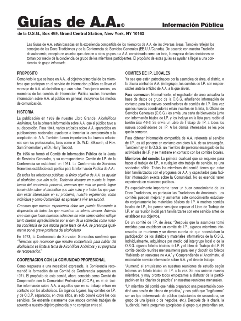 AA World Services, Inc - SMG-7 Información Pública | PDF | alcoholicos ...