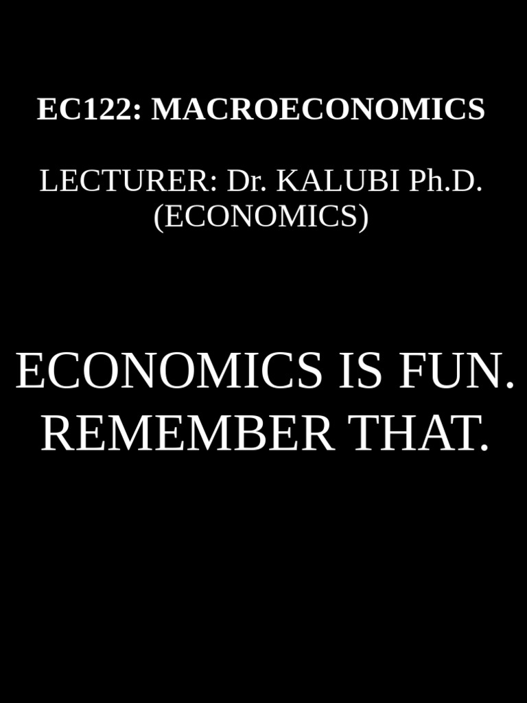 Lecture 1 Introduction To Macroeconomics | PDF