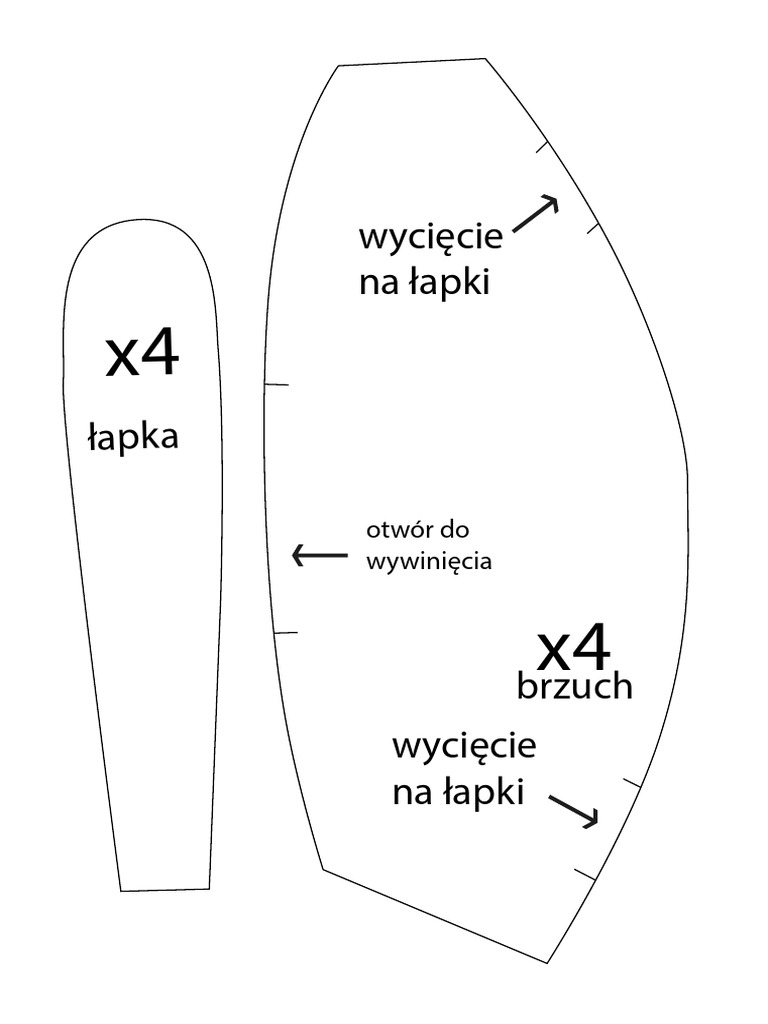 Krolik Zabawka Wykroj 1 | PDF