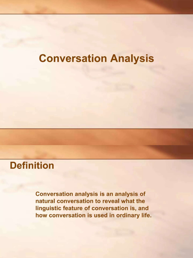 Conversation Analysis | PDF