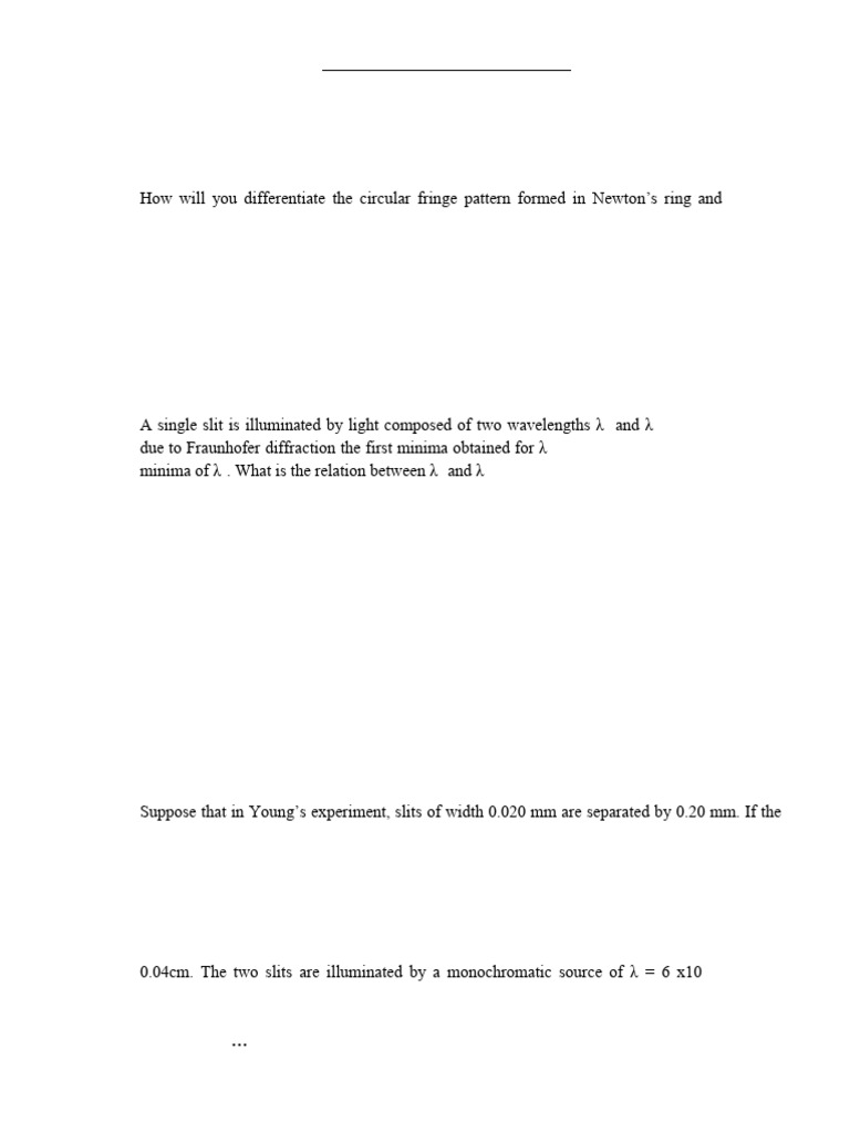 Tutorial-3,4,5 With Solutions - Merged | PDF | Diffraction | Polarization (Waves)
