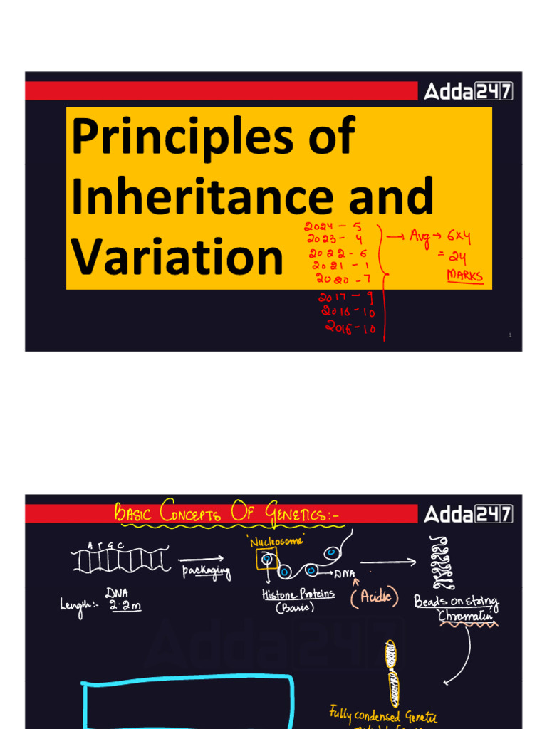 Inheritance and Variation Overview | PDF