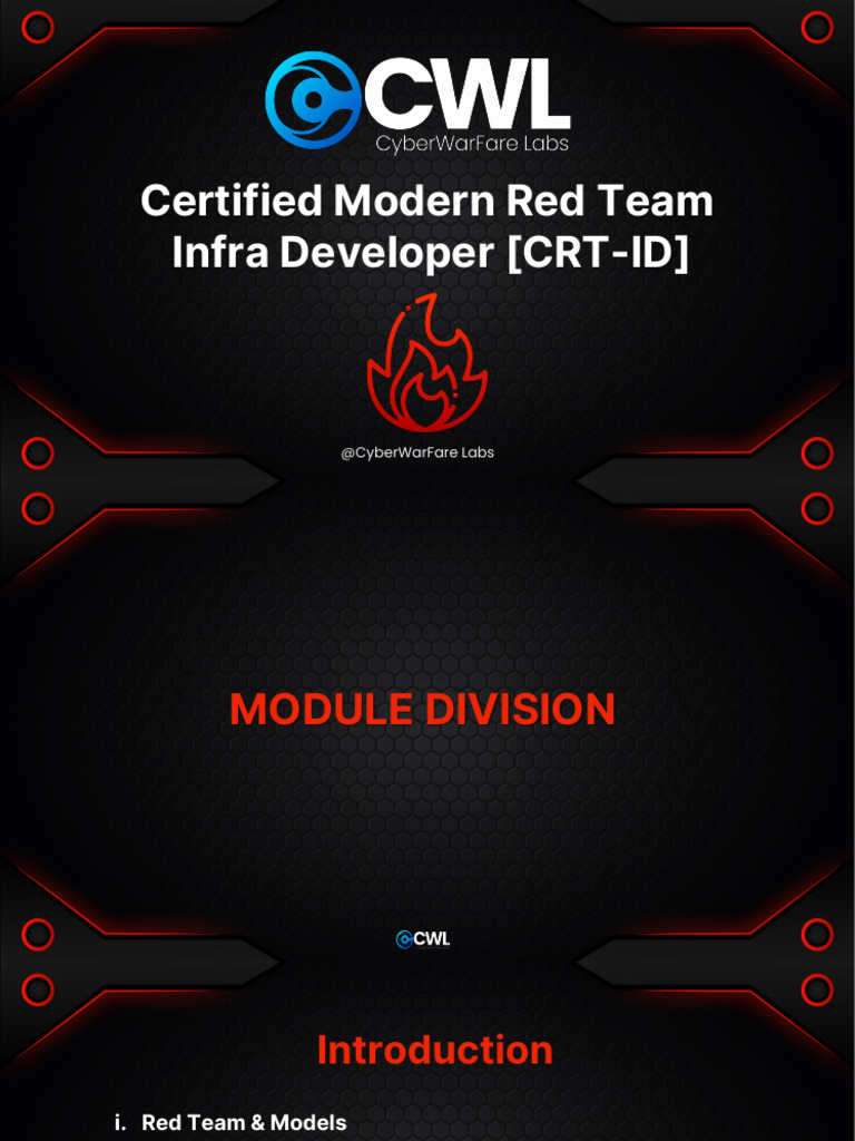 Modern Red Team Infra Development CRT ID | PDF