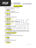 RERA Exam Question Bank and Answers | PDF | Private Law