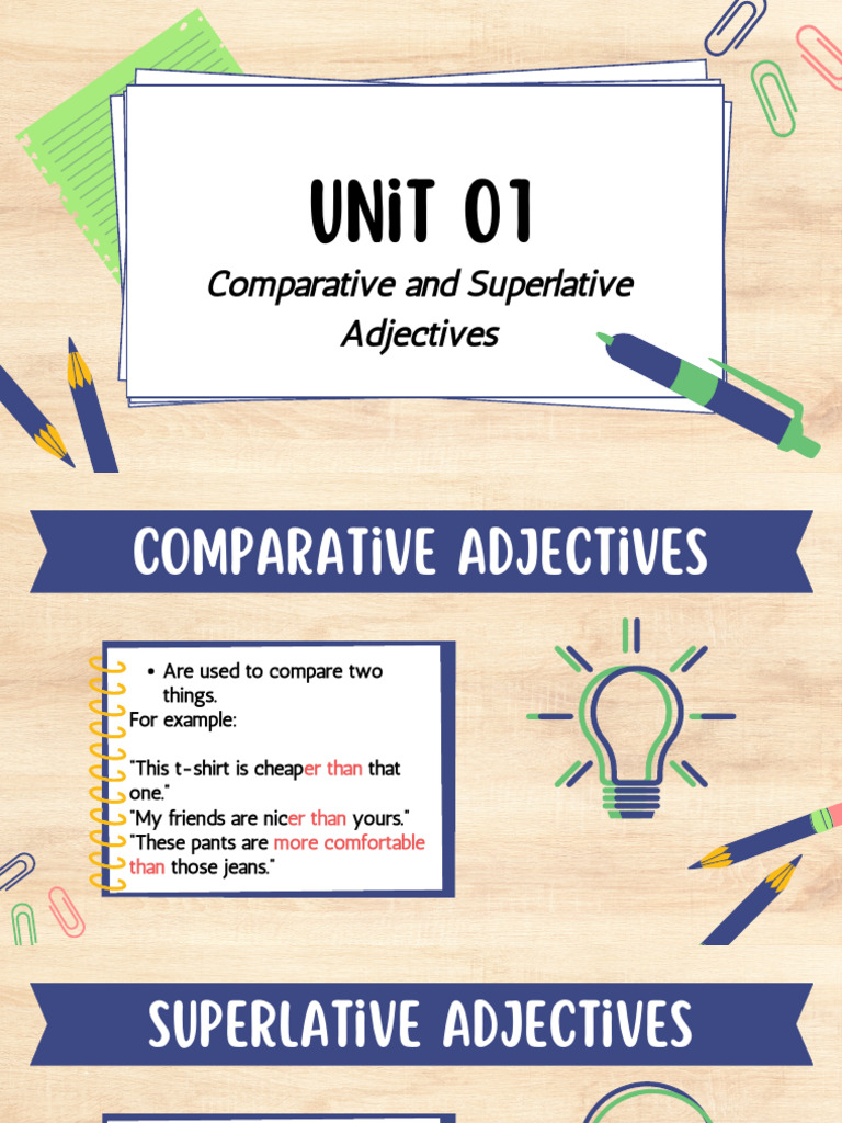 COMPARATIVE AND SUPERLATIVES ADJ | PDF