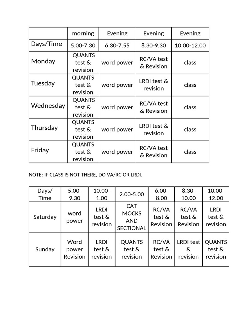 Schedule | PDF