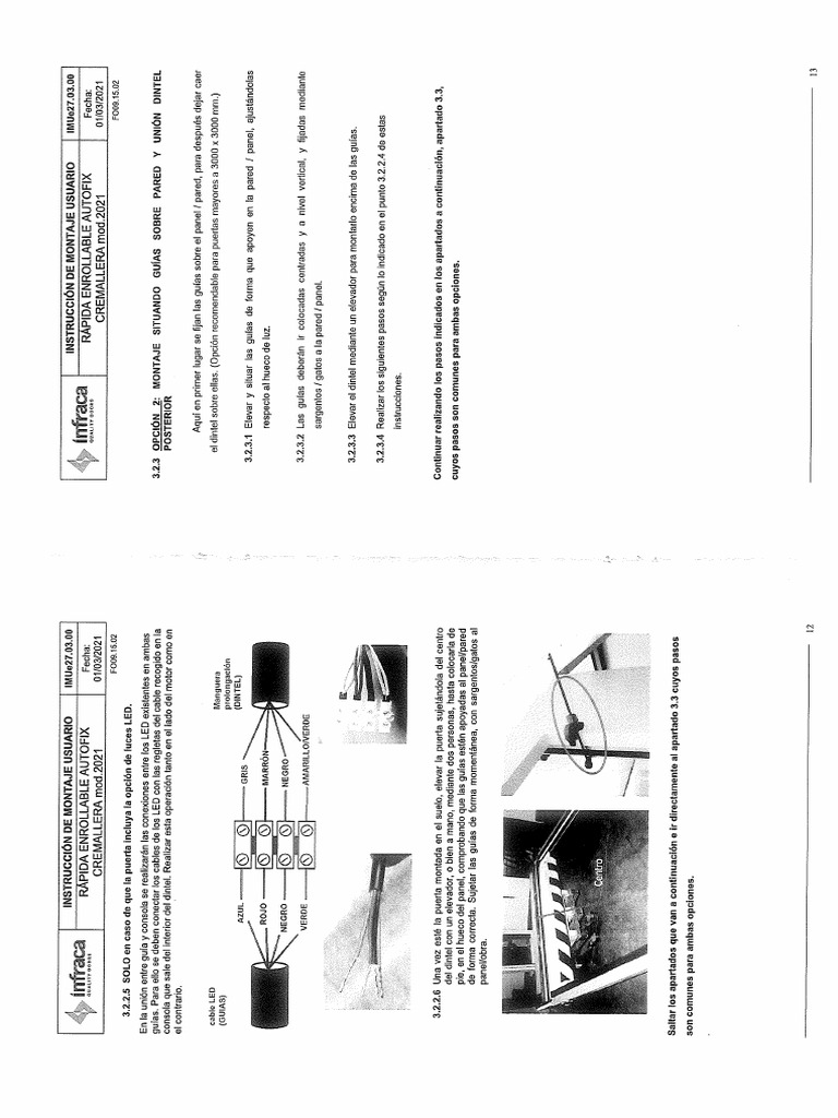 Instrucciones de montaje Infraca modelo 2021 | PDF
