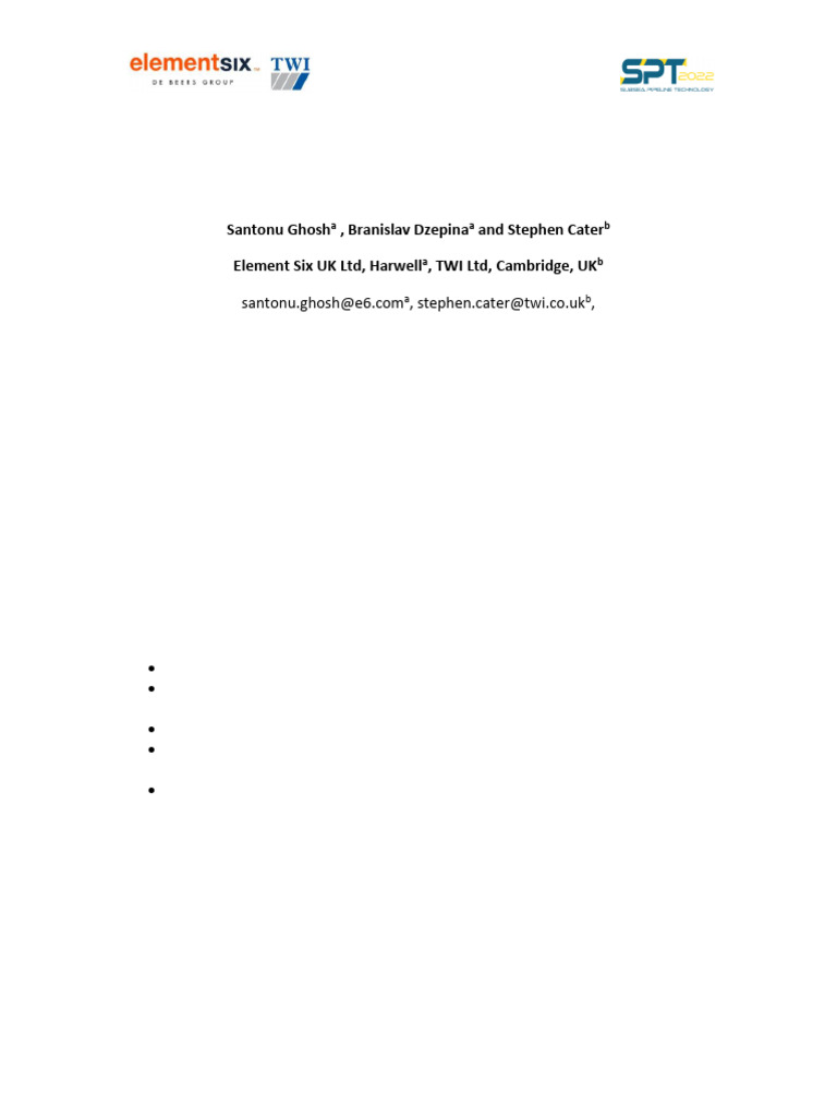 Advances in The Friction Stir Welding of Steel Using PCBN Tools - Santonu Ghosh, E6 and Stephen ...