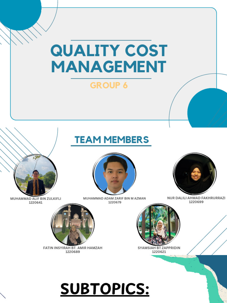 Quality Cost MNGMT Gp6 - 241204 - 194645 | PDF | Quality Management | Six Sigma