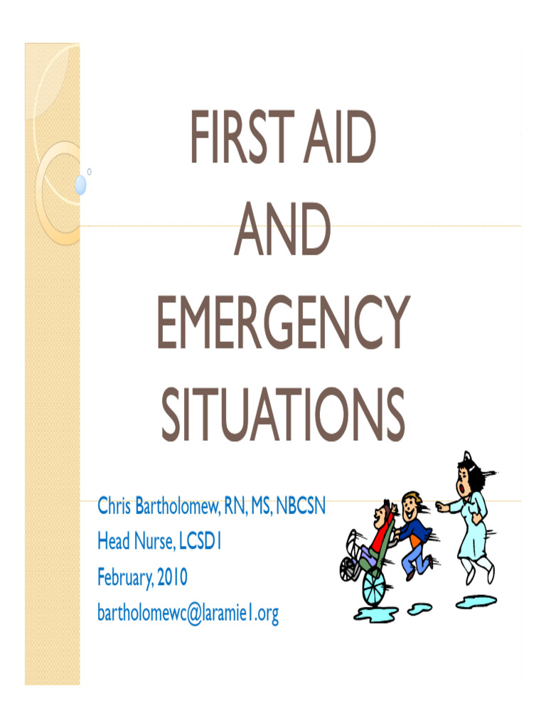 Firstaid Presentation | PDF | First Aid | Medical Specialties