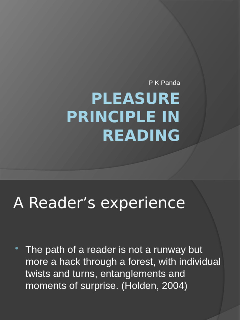 5 Pleasure Principles in Reading | PDF | Hermeneutics | Pleasure