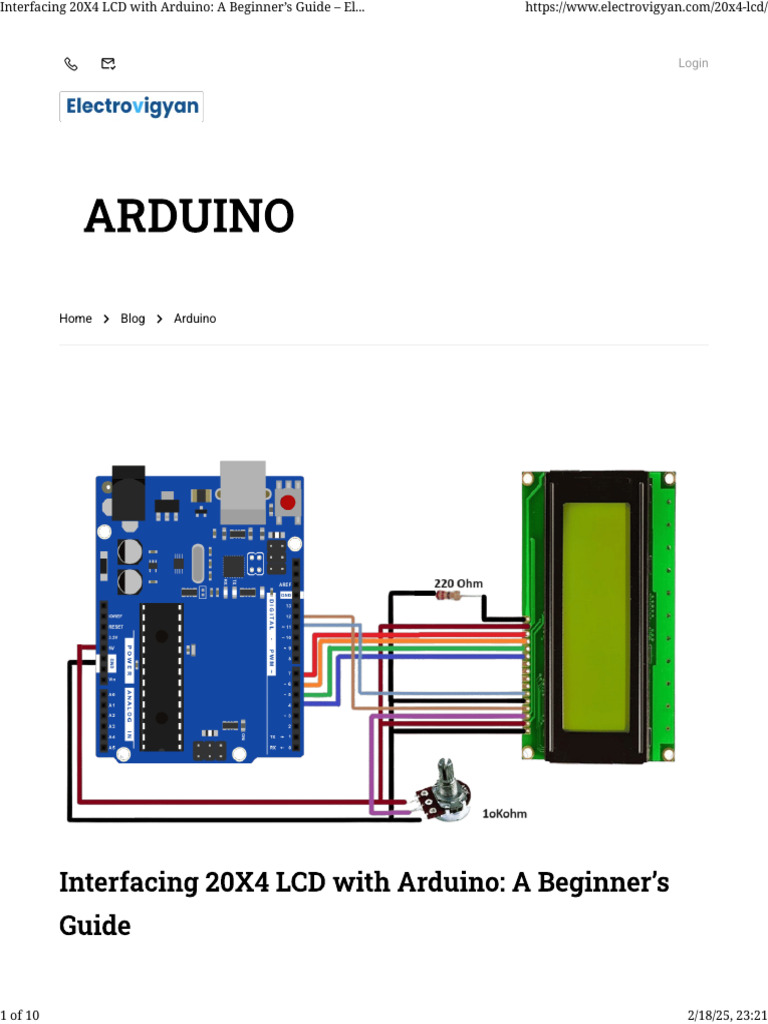 Arduino Lcd Wiring Pdf Liquid Crystal Display Arduino