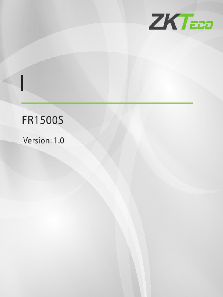 ZKTECO-FR1500-Guia-Rapida-Español | PDF | Diodo emisor de luz | Cambiar