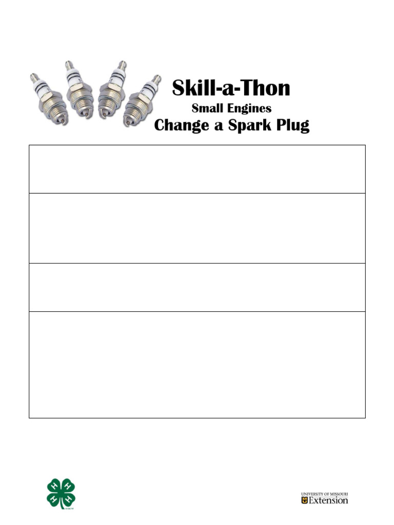Skill A Thon Change A Spark Plug | PDF