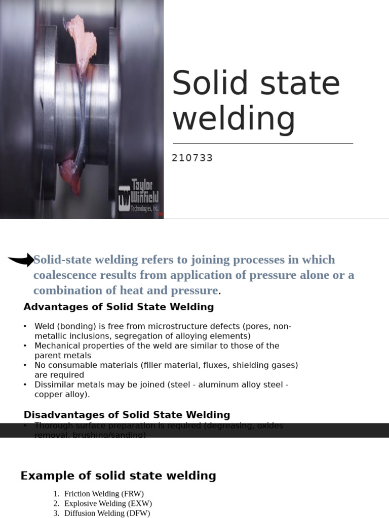 Solid State Welding | PDF
