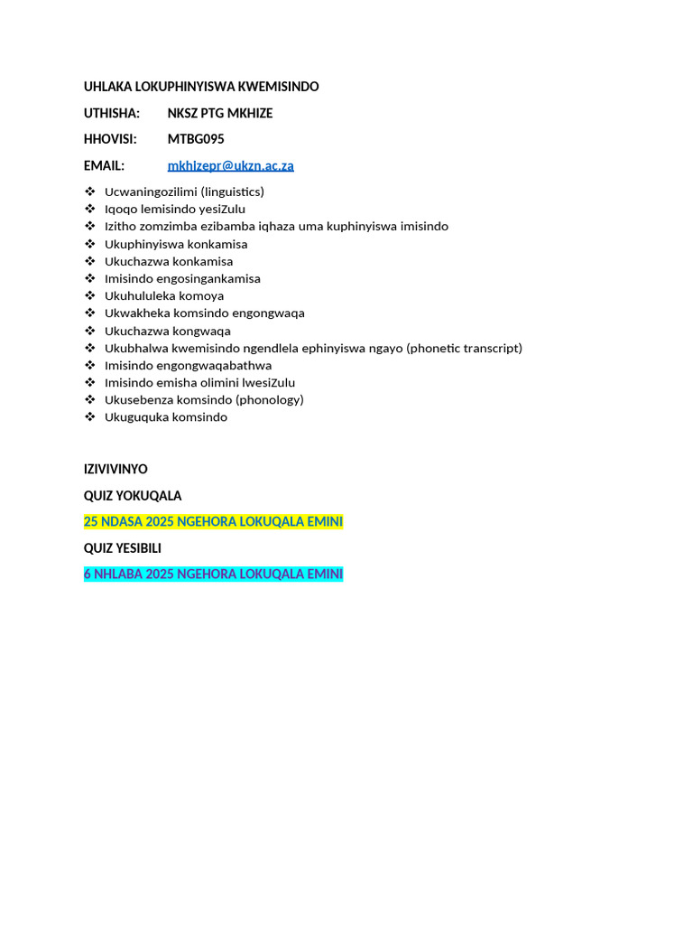 Uhlaka Lokuphinyiswa Kwemisindo 2025 | PDF