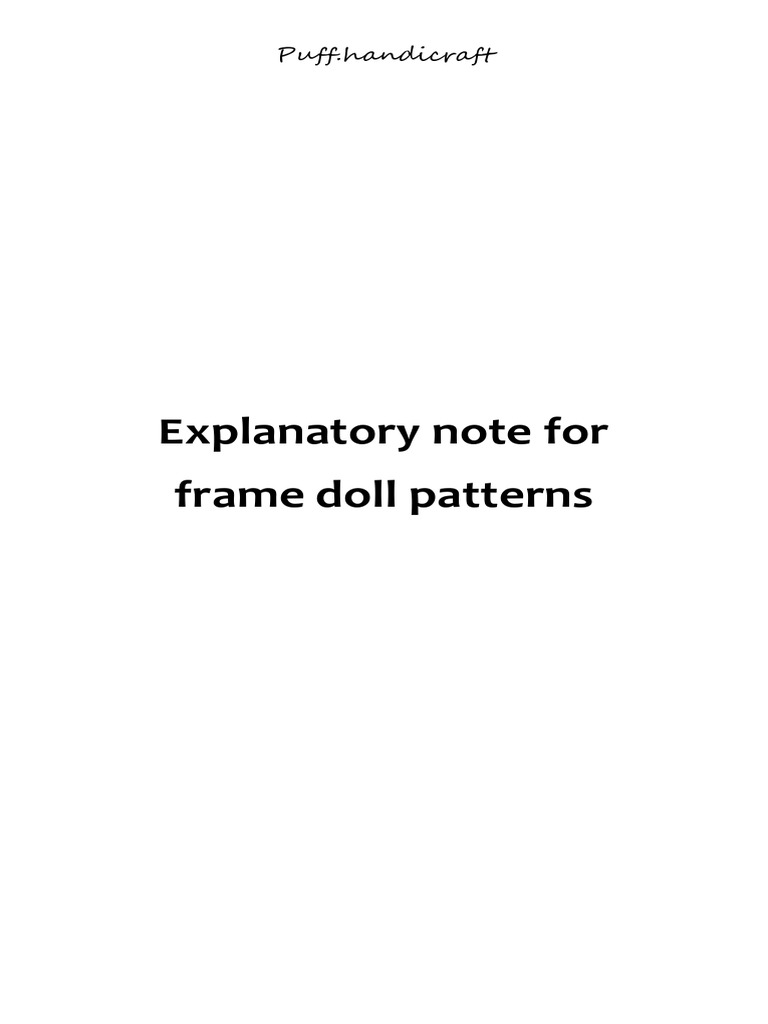 Pattern Instruction | PDF | Yarn | Sewing