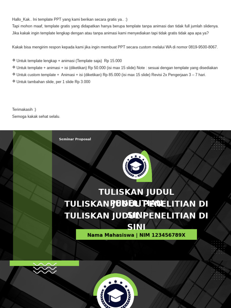 Template PPT Sempro Gratis | PDF