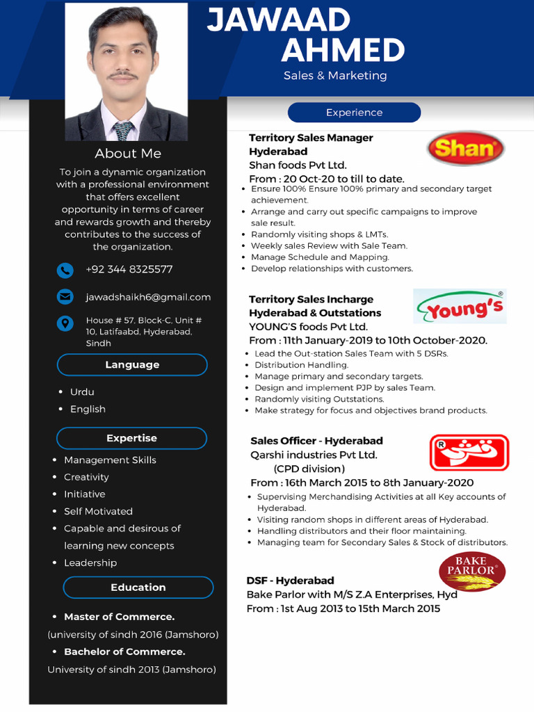 Jawaad Ahmed CV-2 | PDF