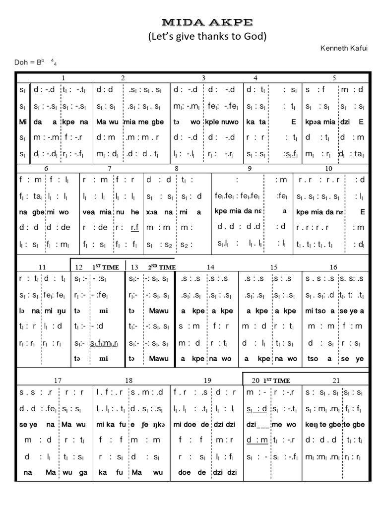 Mida Akpe (Tonic) | PDF