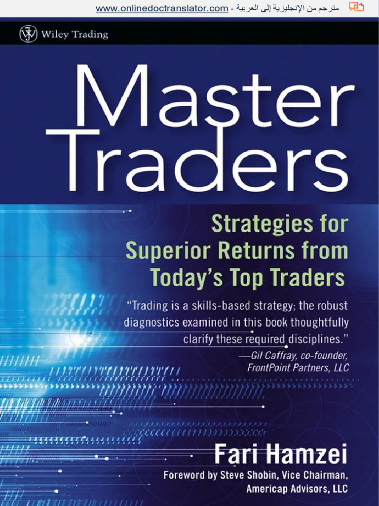 Master Traders - Strategies For Superior Returns From Todays Top Traders (Wiley Trading ...