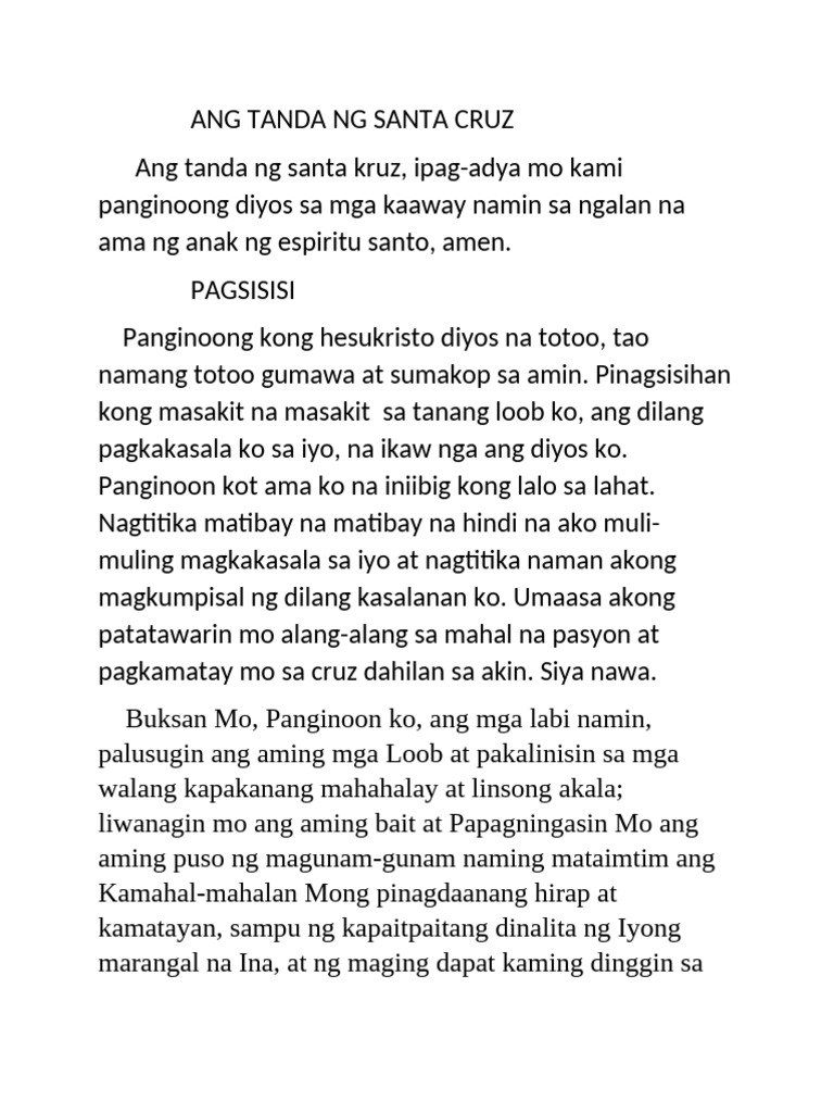 Ang Tanda NG Santa Cruz | PDF