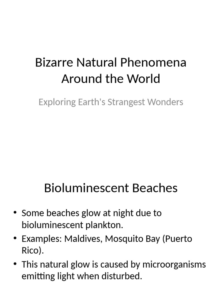 Bizarre Natural Phenomena | PDF