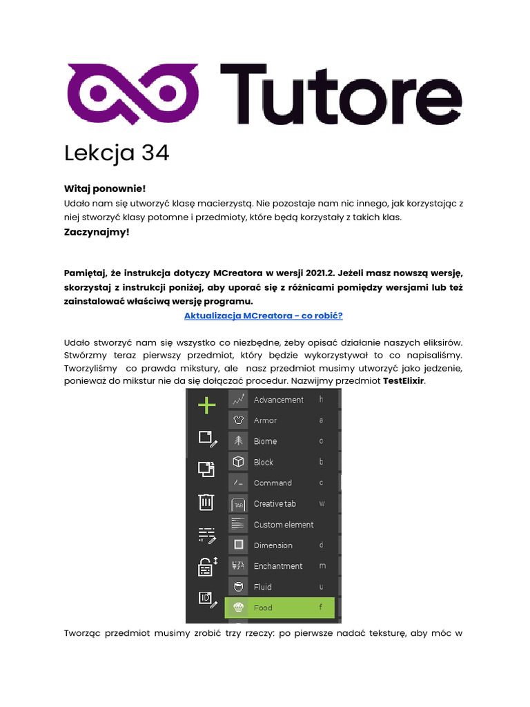 Lekcja 34 - MC Java | PDF