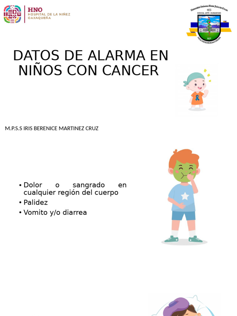 Datos de Alarma en Niños Con Cancer | PDF | Sangre | VIH / SIDA