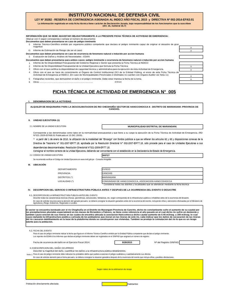 Formato de Ficha Tecnica 05 | PDF